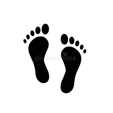 Black Silhouette Of Footprint Human Footprint Track Footprint Clip