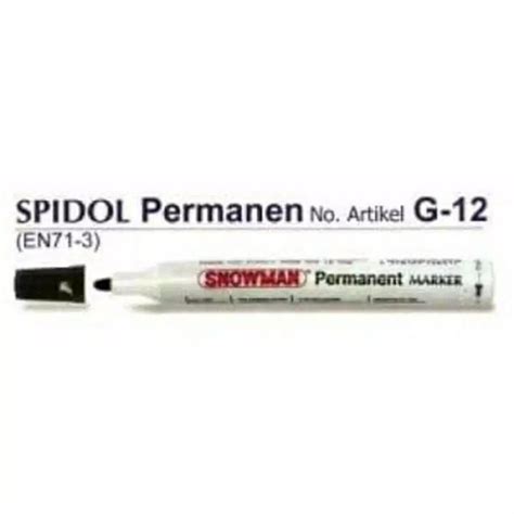 Jual Spidol Snowman G 12 Black Permanent Marker Hitam Harga 1pcs Saja