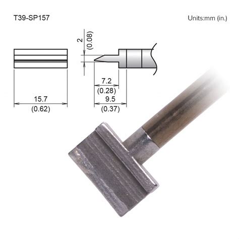 HAKKO T39 Series Spatula Soldering Tip 809H77 T39 SP157 Grainger