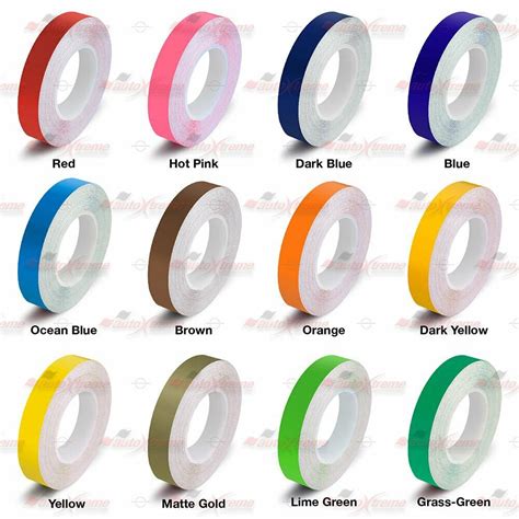 Roll PinStripe PinStriping Solid Trim Line Tape Vinyl Car STICKERS EBay