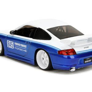 Porsche 911 Gt3 Rs 996 845 White And Blue Metallic Toyo Tires