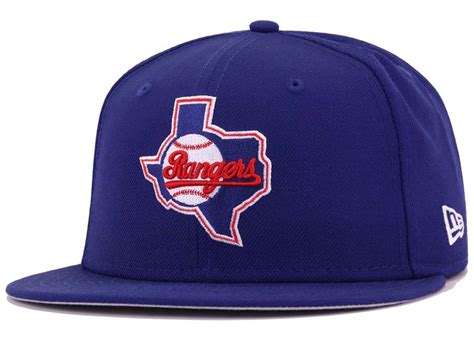 New Era Texas Rangers State Flag 59fifty Fitted Hat Dark Royal Blue Men