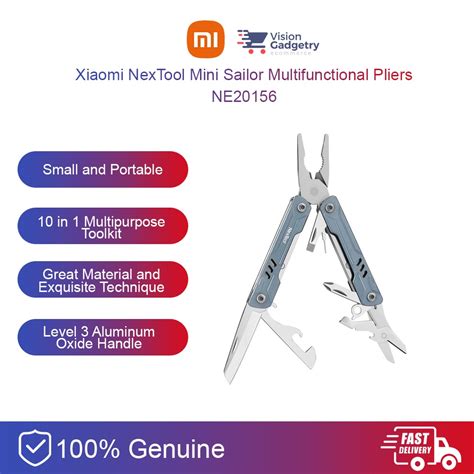 Nextool Mini Sailor 10in1 Multifunctional Pliers Tools Ne20156 Shopee Malaysia