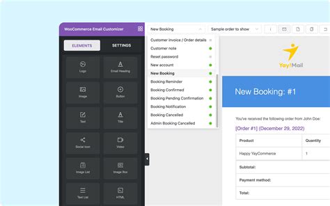yaymail premium addon for woocommerce bookings yaycommerce
