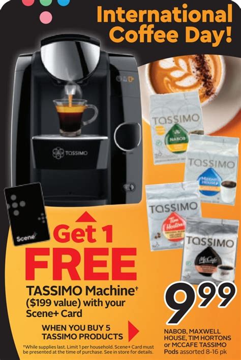Sobeys Safeway Buy 5 Tassimo Products 50 Get 1 Free Tassimo