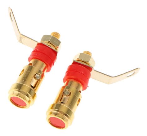 2 Unids Altavoz Banana Plug Jack Amplificador Terminal Cuotas Sin Interés