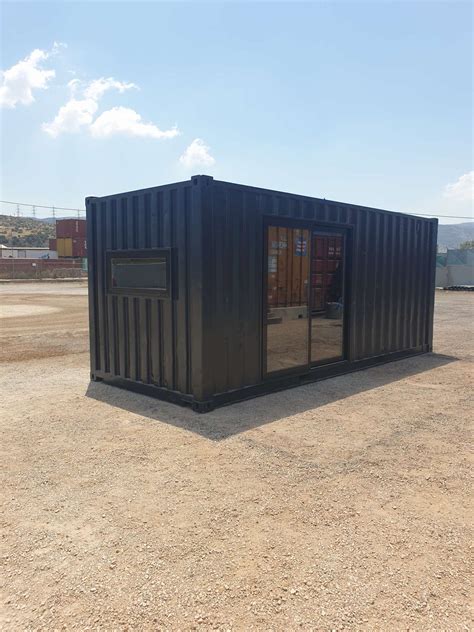 6μετρο Container με τζαμαρία με θερμοδιακοπή και ανακλινόμενο παράθυρο