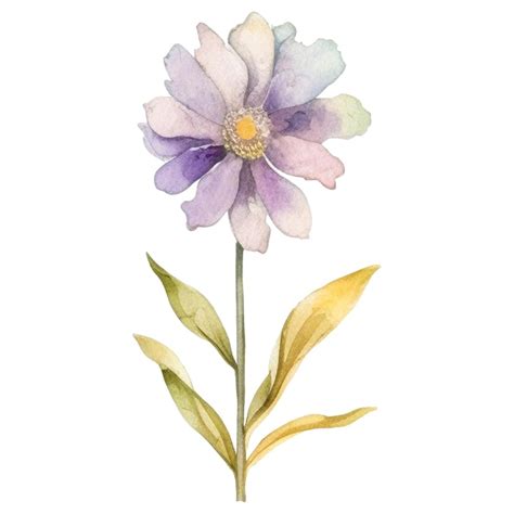 Flor pintada en acuarela elementos de diseño floral dibujados a mano