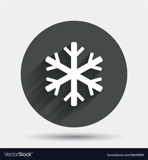 Snowflake Sign Icon Air Conditioning Symbol Vector Image