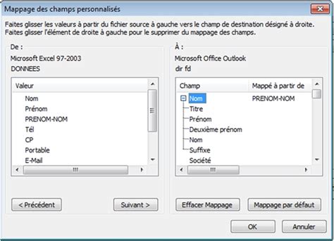 Import Export Contacts Comment Fait On Pour Faire Un Mappage Sur Le