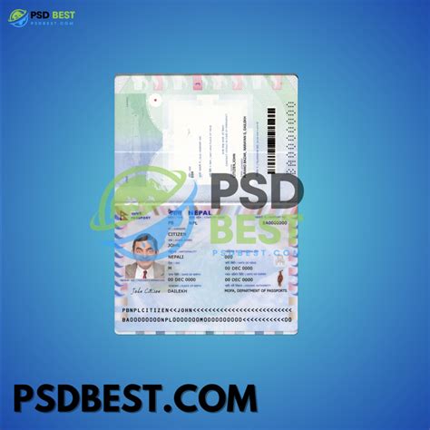 Nepal Passport Psd Templates Psd Best
