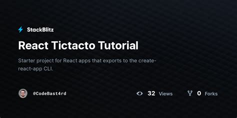 React Tictacto Tutorial Stackblitz