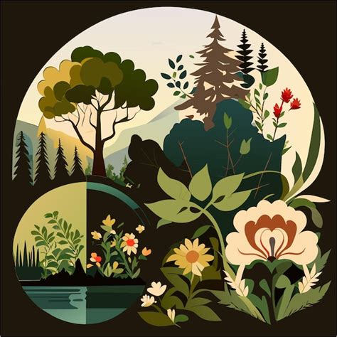 Premium Vector Silhouette Graphics Celebrating Flora And Timberland