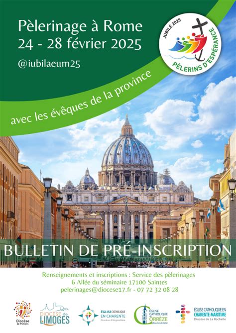 Un pèlerinage à Rome pour le Jubilé 2025 Diocèse la Rochelle