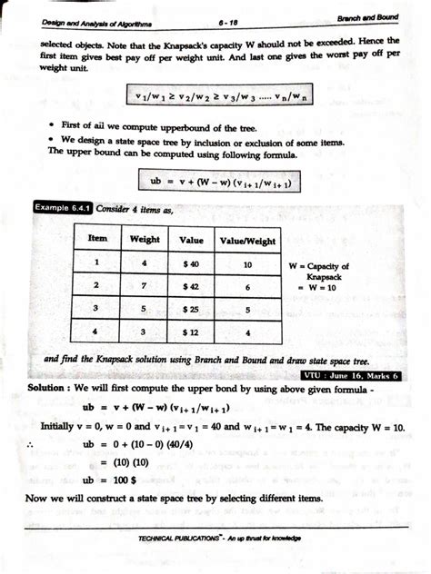 branch and bound knapsack problems pdf