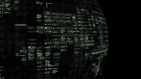 Hud Technological Backgroundglobe Map And Digital Data Code Stock Image Image Of User