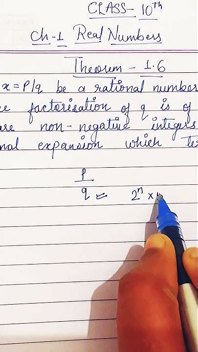 class 10th chapter 1 theorem 1 6 shorts class10 realnumbers maths