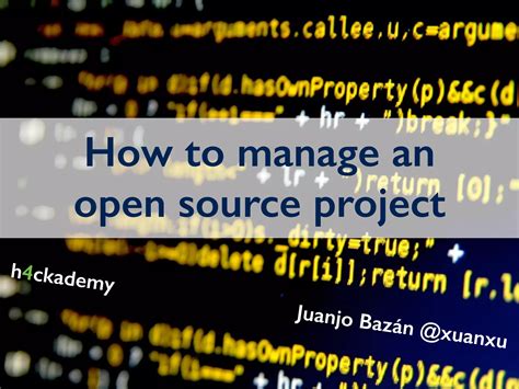 how to manage an open source project ppt