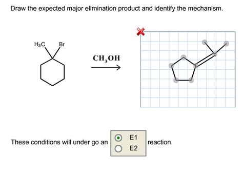 Solved Draw the expected major elimination product and | Chegg.com
