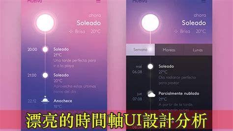 漂亮的時間軸ui設計分析 Youtube
