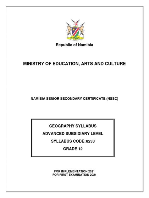 Nsscas Geography Syllabus Approved May 2020 Pdf River Atmosphere