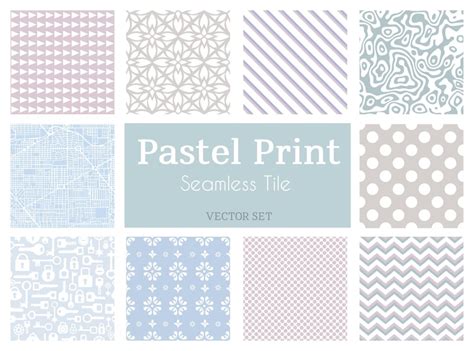Premium Vector Silhouette Of A Floral Pattern Seamless Tile Pastel Set