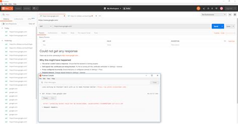 Error Tunneling Socket Could Not Be Established StatusCode Issue Postmanlabs