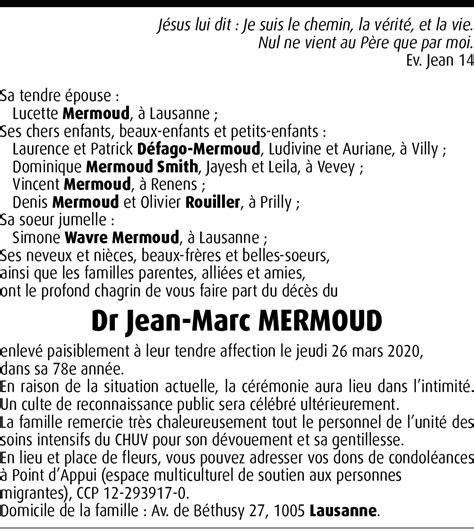 Jean Marc Mermoud Hommages