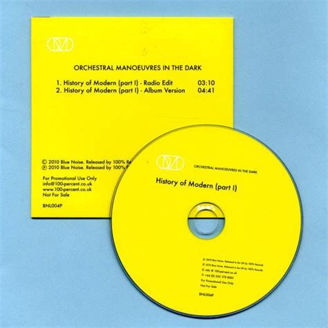 Omd History Of Modern Part I Cd Maxi Single Music Pleasuredome Cd Dvd