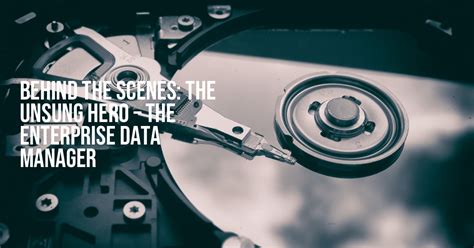 behind the scenes the unsung hero the enterprise data manager