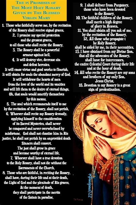 Quote S Of The Day 31 October The 15 Promises Of The Holy Roary