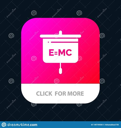 Formula Education Presentation School Mobile App Button Android And Ios Glyph Version Stock