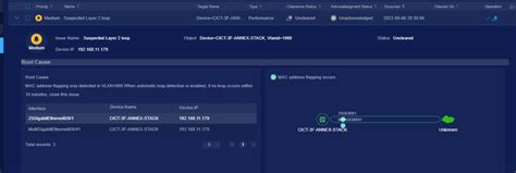 layer 2 loop detected in campusinsight