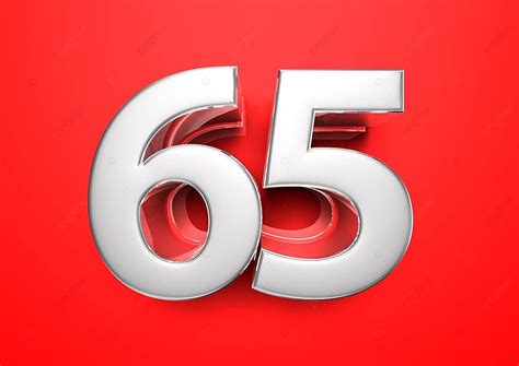 Ilustración 3d De Una Etiqueta De Precio Del 65 Aniversario Con El