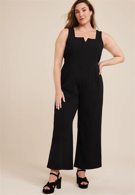 Plus Size Notch Neck Sleeveless Jumpsuit Maurices