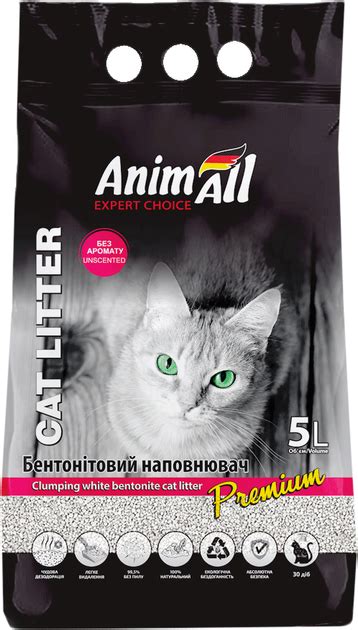 Наполнитель для кошачьего туалета AnimAll Бентонитовый комкующий 4.2 кг ...