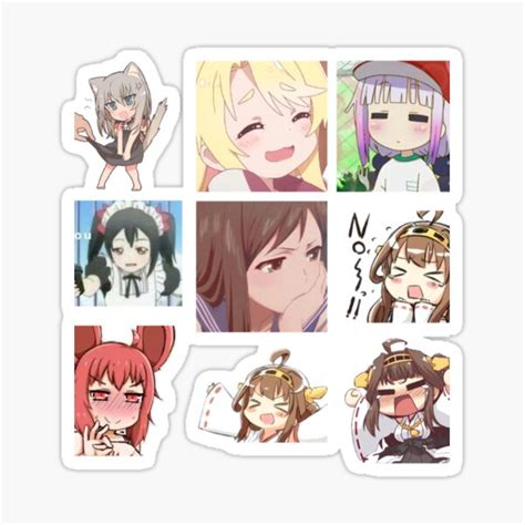 Anime Eyes Mouth Pack Sticker For Sale By Justtops4you Redbubble