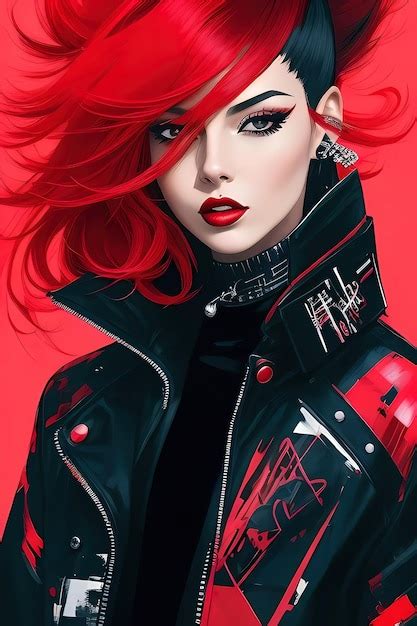 Premium Photo A Painting Depicting A Modern Urban Princess With Bold