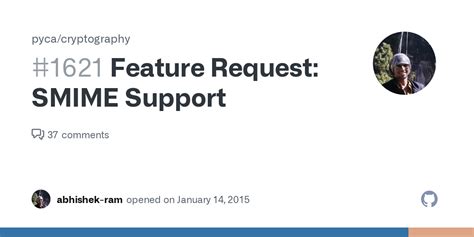feature request smime support · issue 1621 · pyca cryptography · github