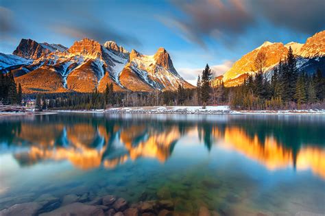 Fonds D Ecran Canada Lac Montagnes Photographie De Paysage Alberta