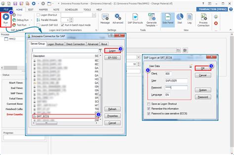 SAP Login From Process Runner Login Without Logon Shortcut