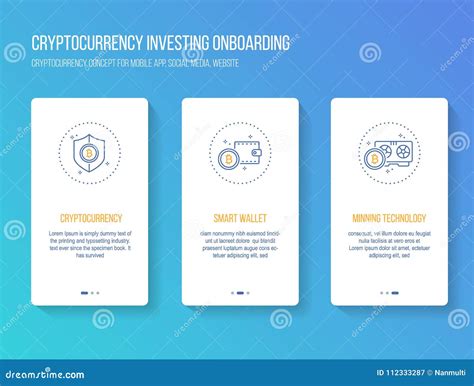 Cryptocurrency Investing Onboarding Mobile App Walkthrough Screens Modern Clean And Simple