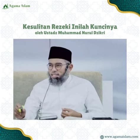 Kesulitan Rezeki Inilah Kuncinya Agama Islam