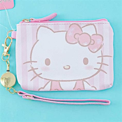 Hello Kitty Stripes Coin Purse And Pass Case Hello Kitty Coin Purse