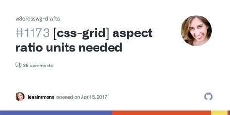 Css Grid Aspect Ratio Units Needed Issue 1173 W3c Csswg Drafts