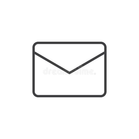 Envelope Message Line Icon Outline Vector Sign Linear Style Pictogram Isolated On White