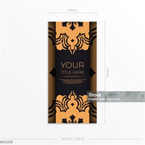 빈티지 인도 만달라 장식을 갖춘 기성제 엽서 디자인 블랙 골드 고급스러운 색상 배경과 벽지로 사용할 수 있습니다 0명에 대한 스톡 벡터 아트 및 기타 이미지 Istock