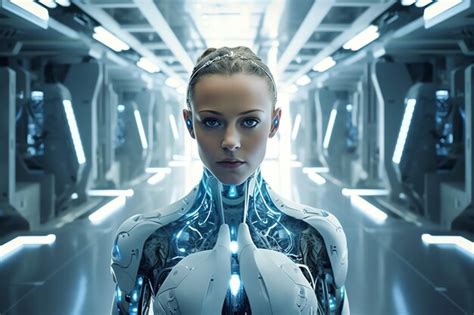 premium ai image 3d rendering technology robotics data analytics or