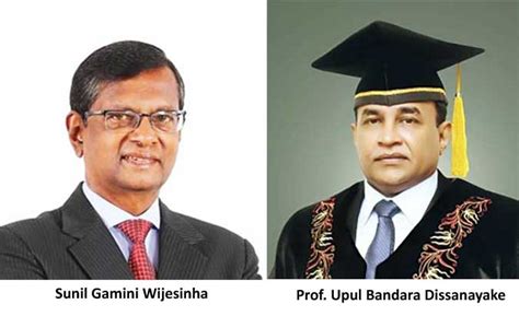 Sunil Gamini Wijesinha And Prof Upul Bandara Dissanayake Receiving