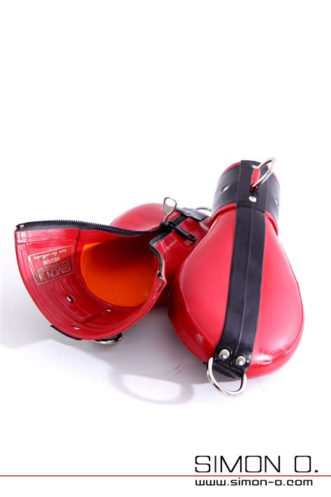 Lockable Latex Bondage Mittens